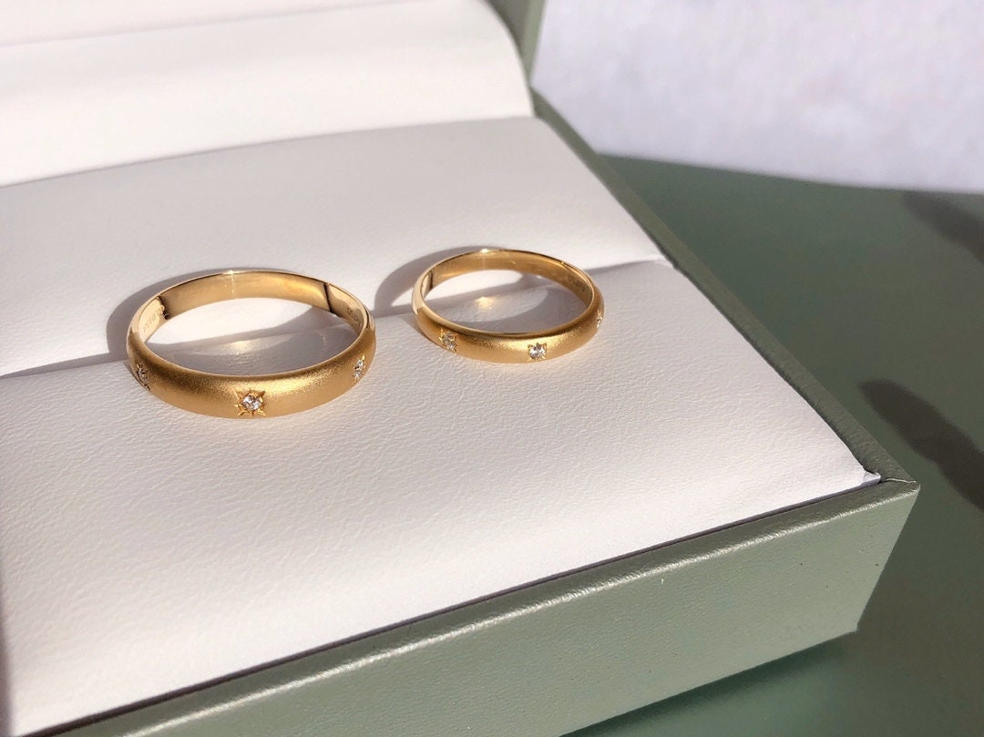 Unique Couple Ring Matching Couple Ring 18k Gold Ring for | Etsy