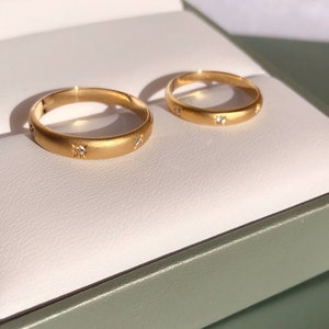 Unique Couple Ring Matching Couple Ring 18k Gold Ring for - Etsy