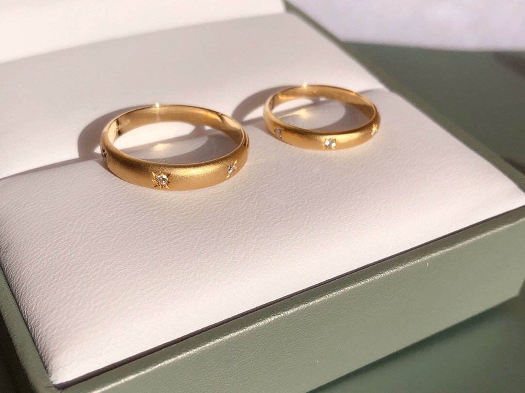 Unique Couple Ring Matching Couple Ring 18k Gold Ring for | Etsy