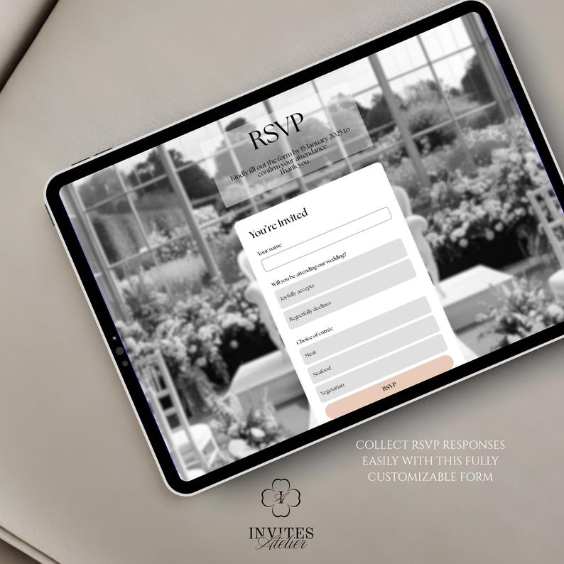 Black and White Wedding Website Template Canva, Digital Wedding ...