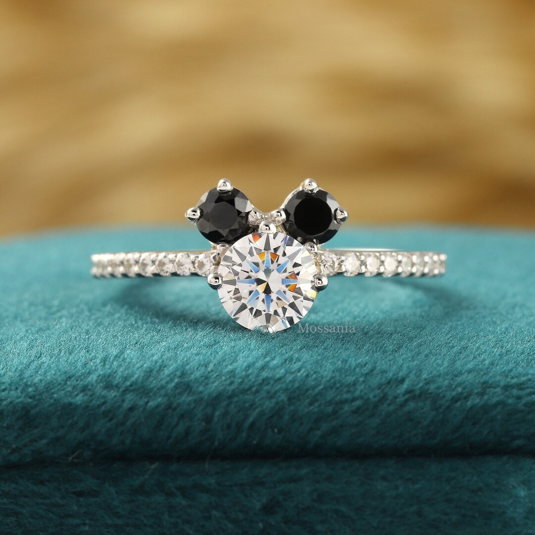 Minimalist Mouse Ring, Mickey Mouse Ears Fairy Tale Ring, Engagement ...