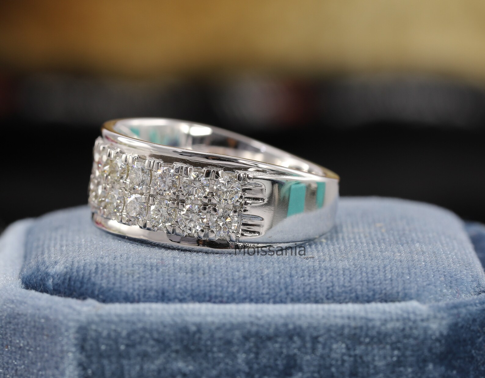 Men's Moissanite Diamond Engagement Ring Men's - Etsy