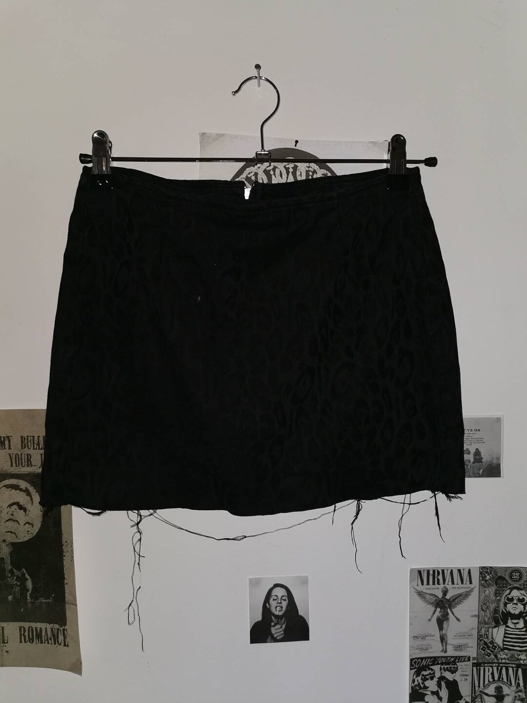 Black Leopard Print SLVT Skirt - Etsy