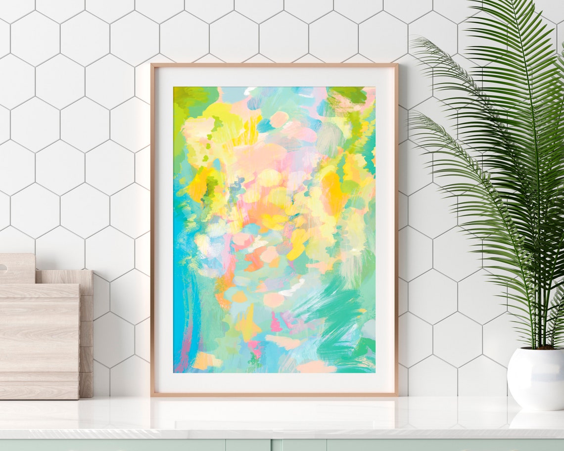 Pastel Print Pretty Abstract Pastel Colours Set - Etsy UK