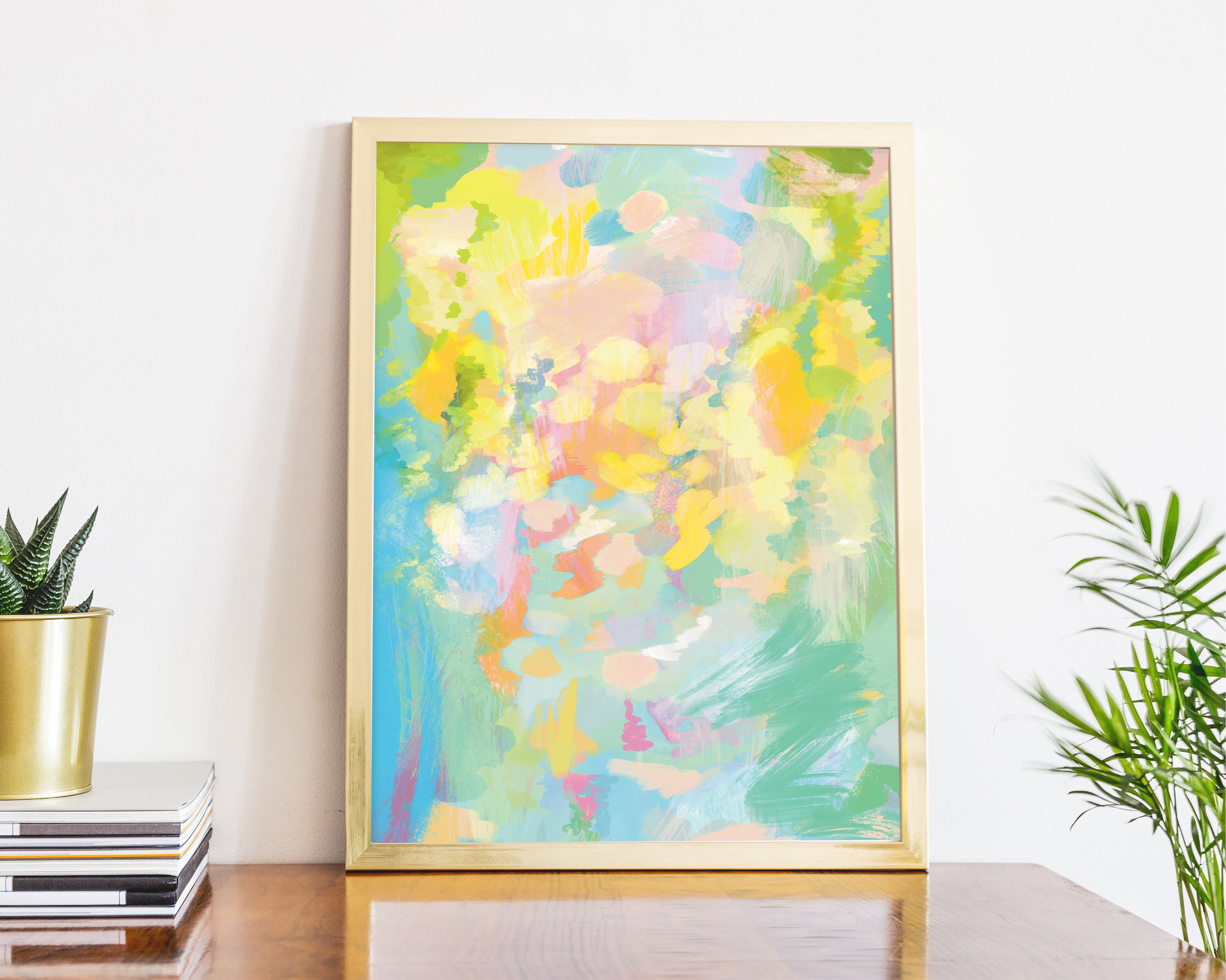 Pastel Print Pretty Abstract Pastel Colours Set - Etsy UK