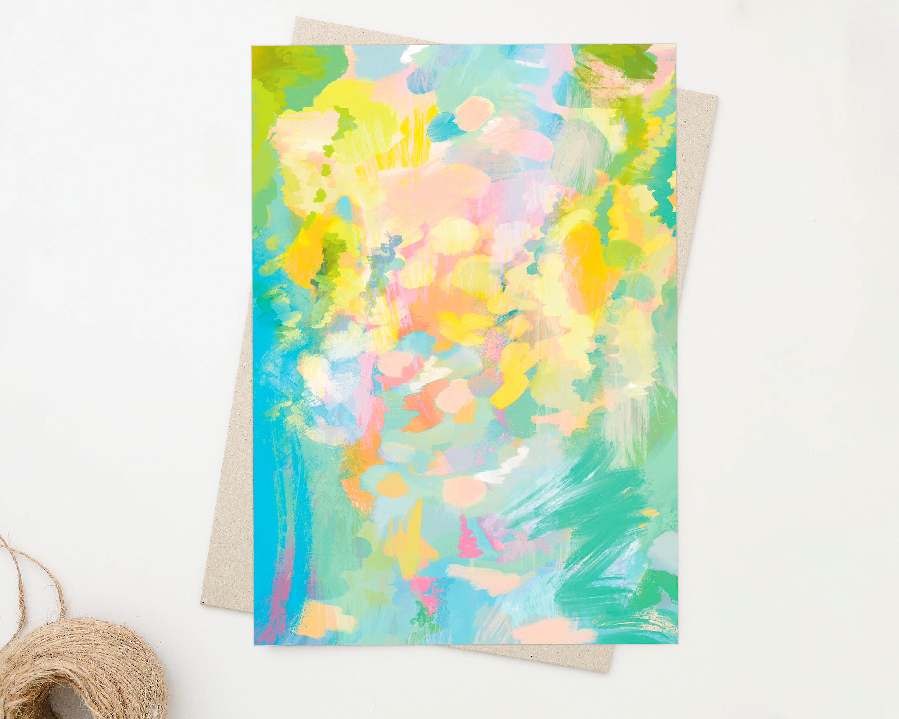 Pastel Print pretty abstract pastel colours set | Etsy