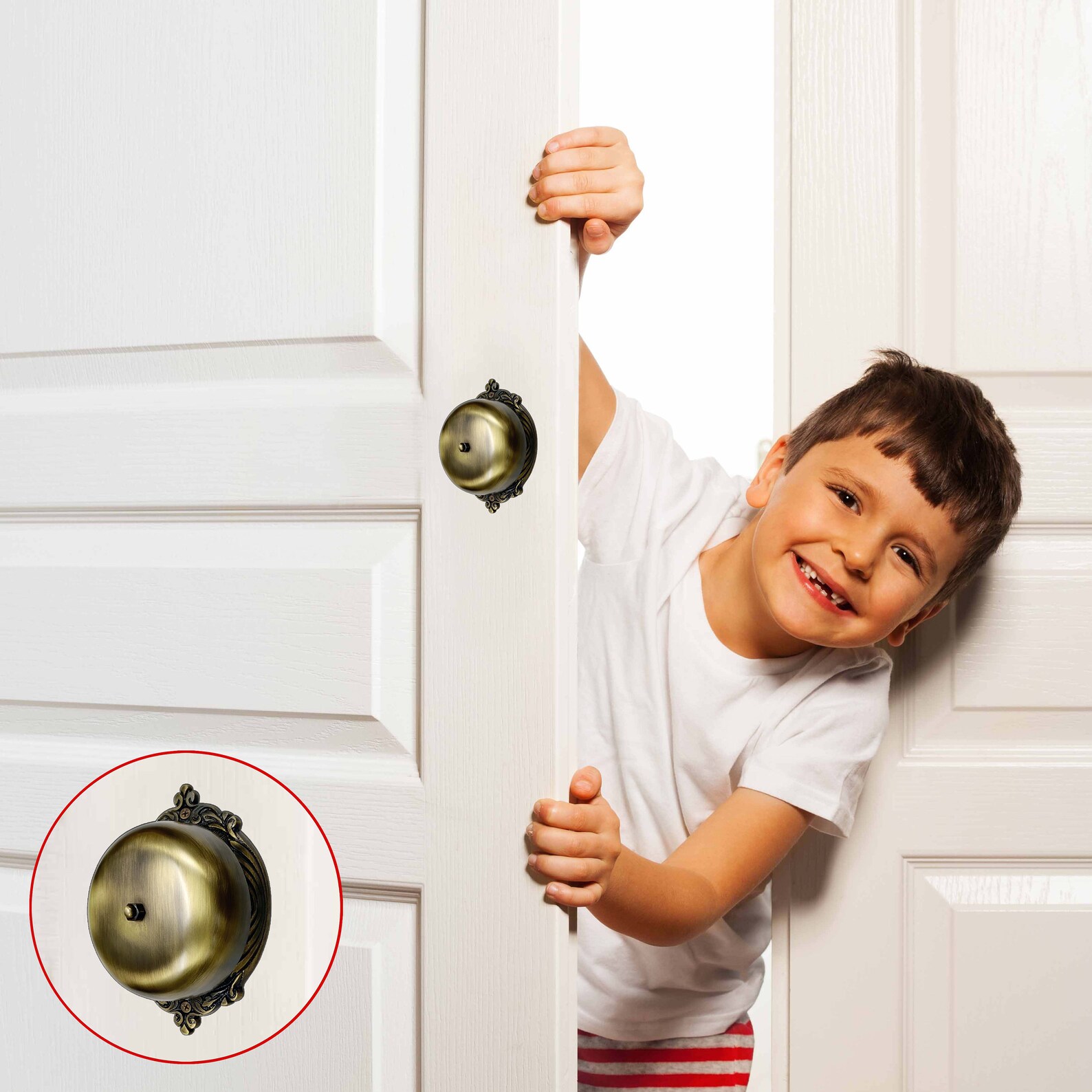 Akatva Vintage Twist Bell With Key Plate Victorian Home Twist Bell ...