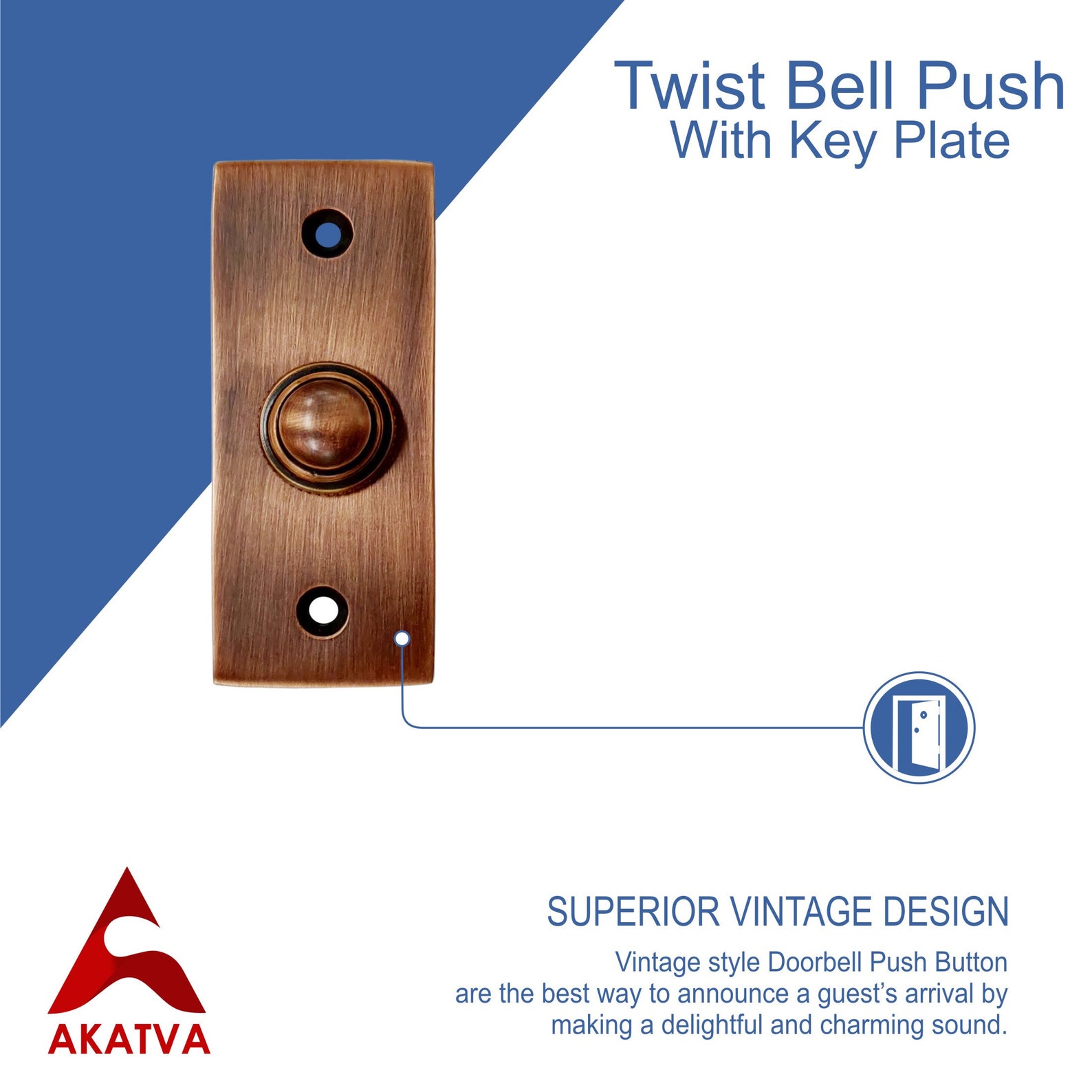 Akatva Decorative Doorbell Button – Finest Quality Bell Push Button ...