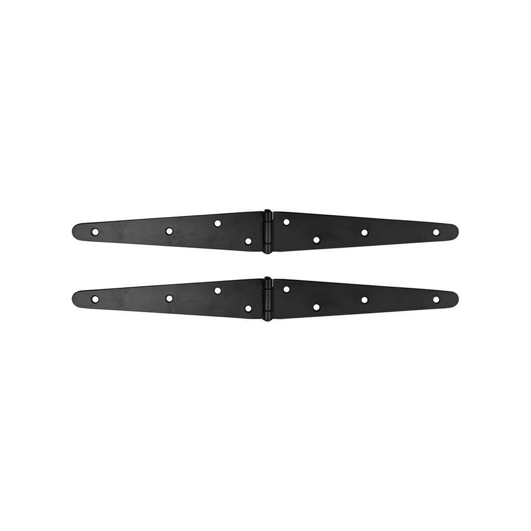 Akatva 8" Black Antique Iron Double Strap Hinge Set - 2 Piece Gate ...