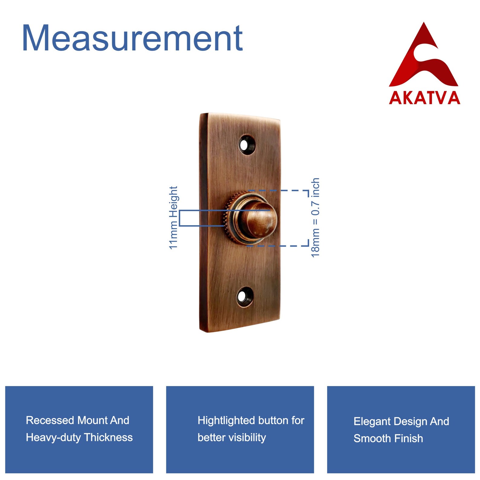 Akatva Decorative Doorbell Button – Finest Quality Bell Push Button ...