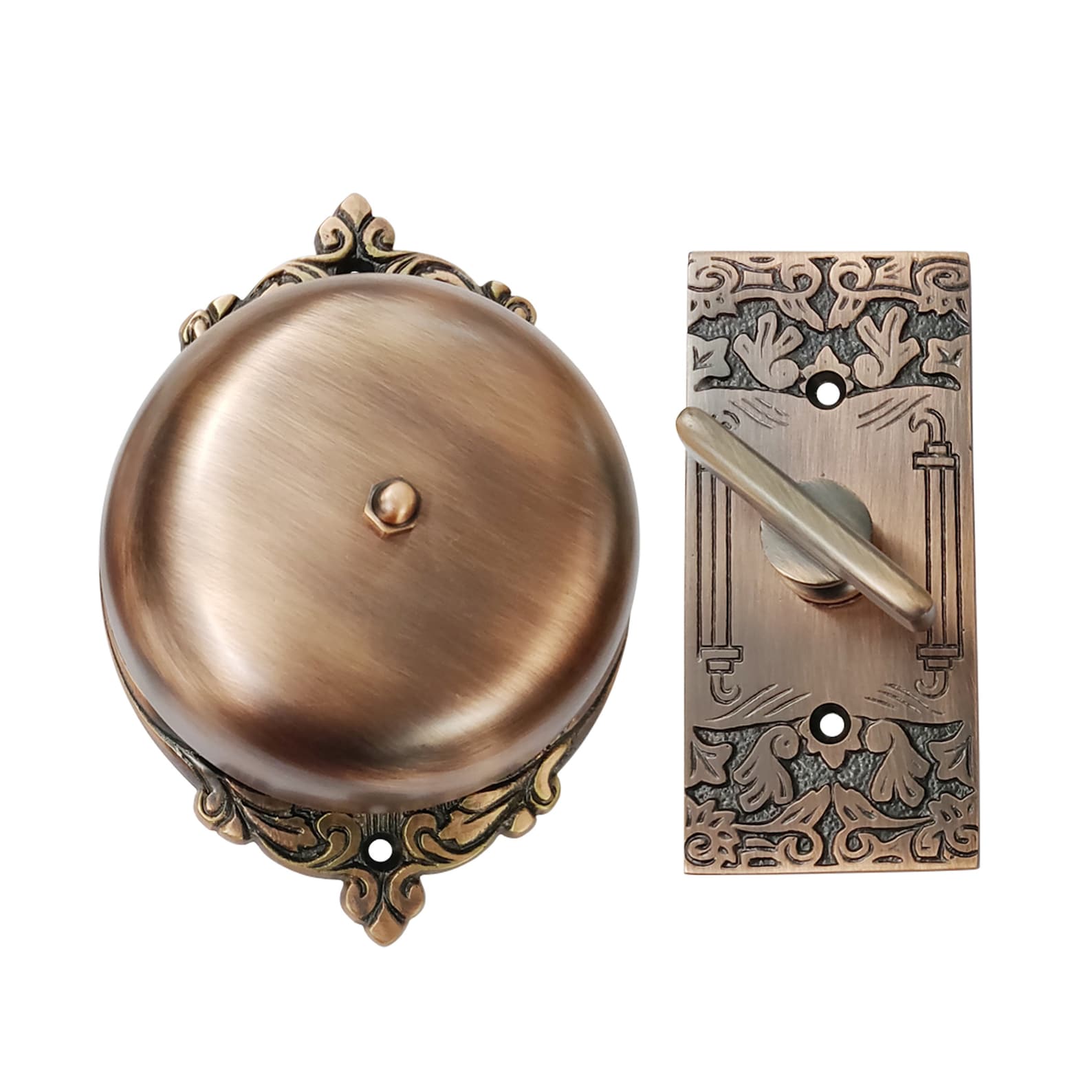 Akatva Vintage Twist Bell With Key Plate – Mechanical Doorbell for Home ...