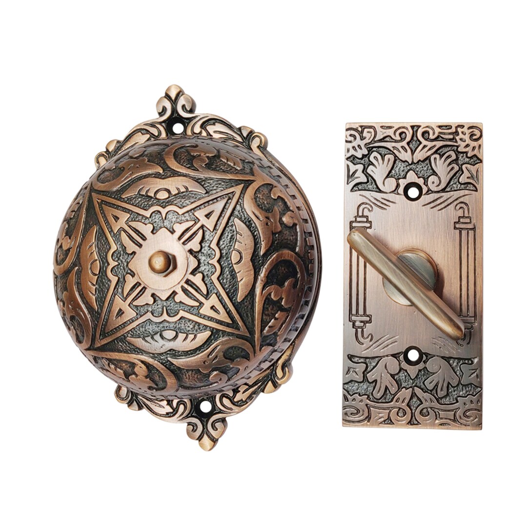 Akatva Vintage Twist Bell With Key Plate – Mechanical Doorbell for Home ...