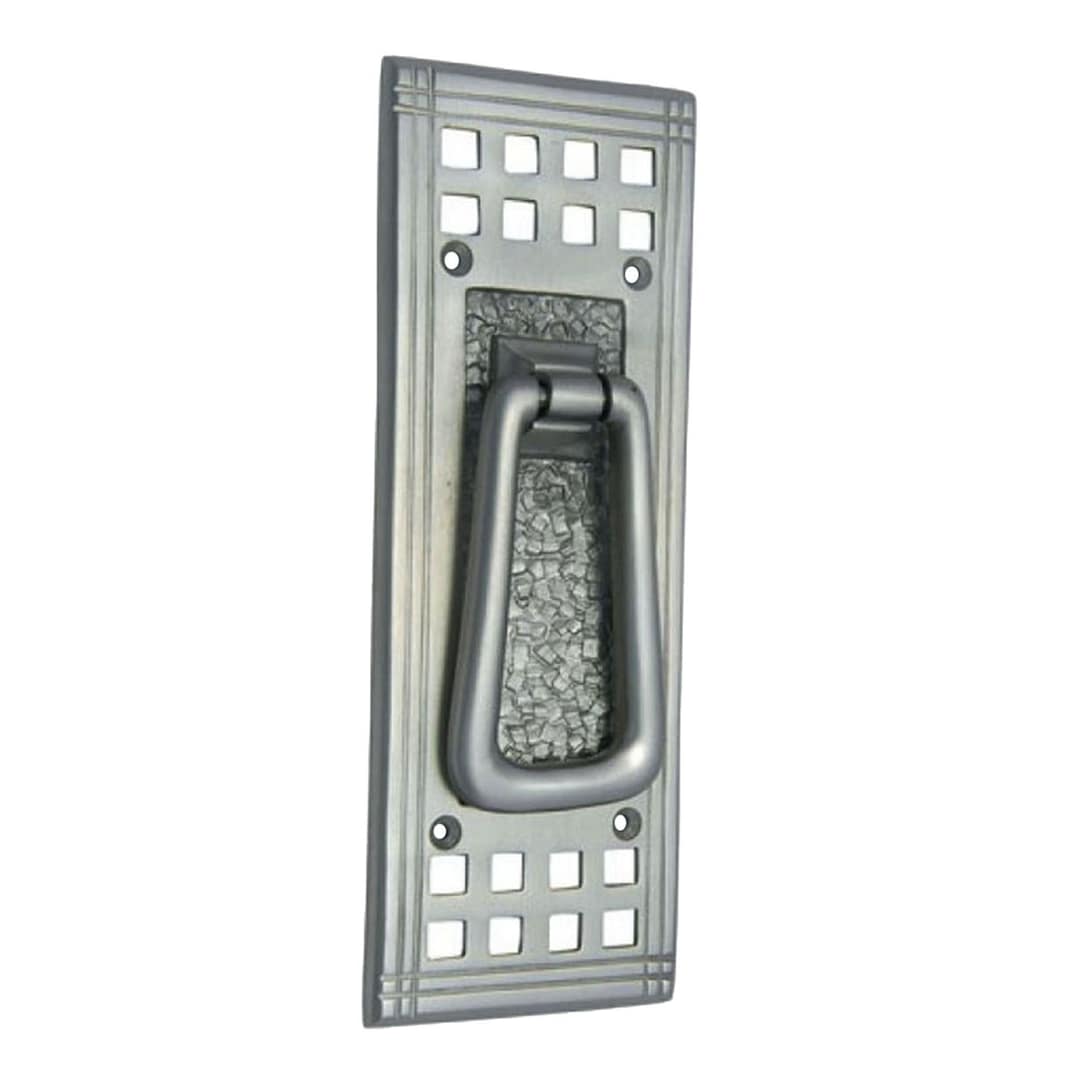 Akatva Brass Door Knocker for Front Door - Handmade Satin Nickel Door ...