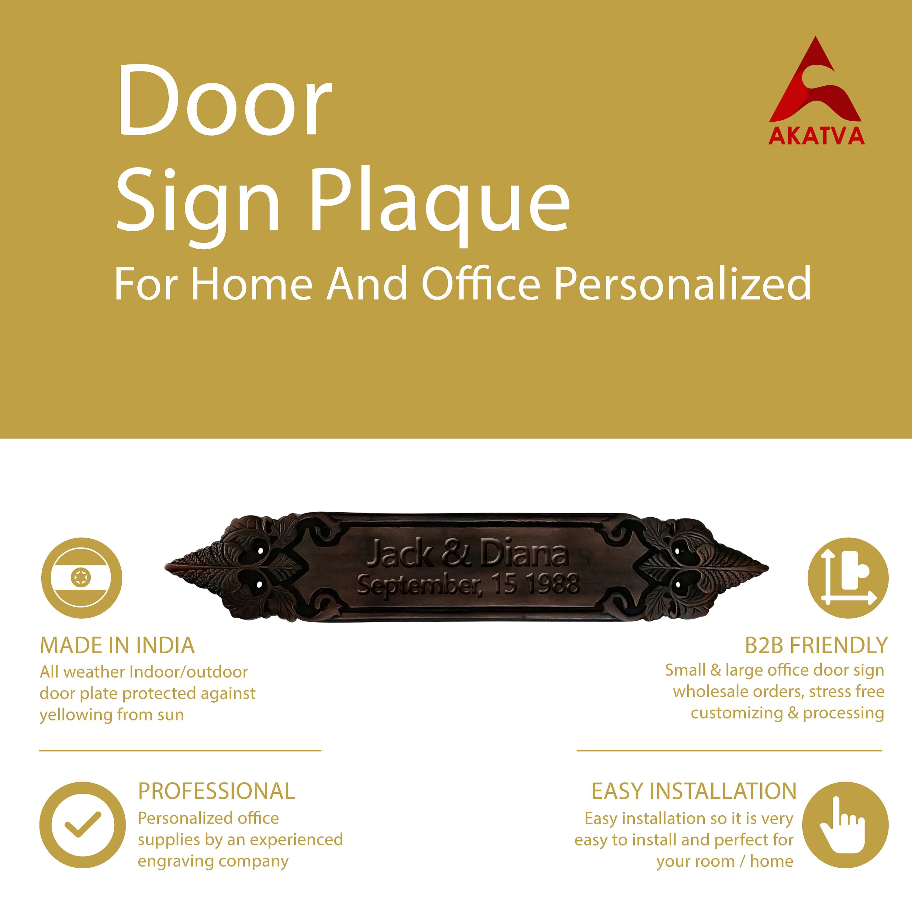 Custom Door Name Plaque Door Plaque Handmade Custom Door | Etsy