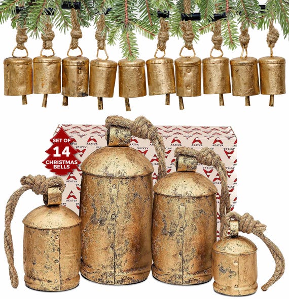 Christmas Decoration Bells Indian For Decor - Golden Jingle Bells For ...