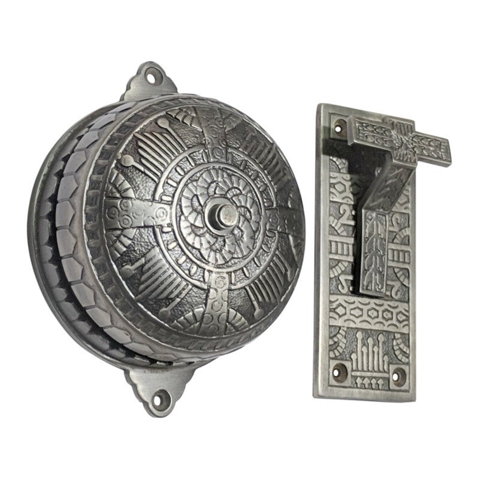 Akatva Vintage Twist Bell With Key Plate Victorian Home - Etsy