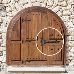 Akatva T Hinge Set - 2-piece Heavy Duty Gate Hinges for Wooden and ...