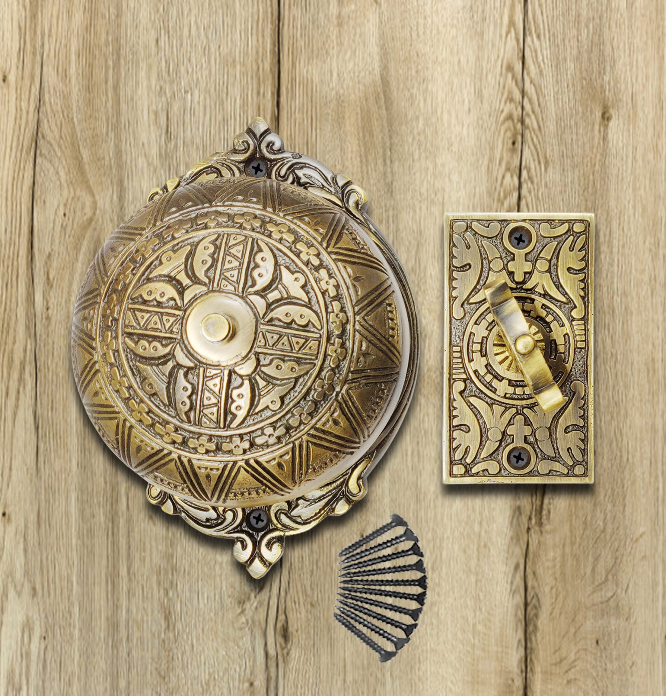 Akatva Vintage Twist Bell With Key Plate Mechanical Doorbell - Etsy