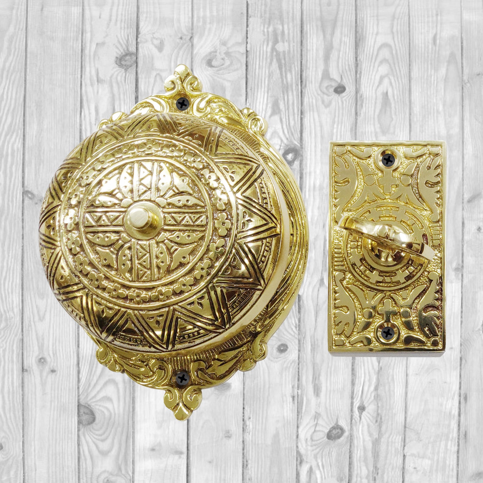 Akatva Vintage Twist Bell With Key Plate Mechanical Doorbell - Etsy
