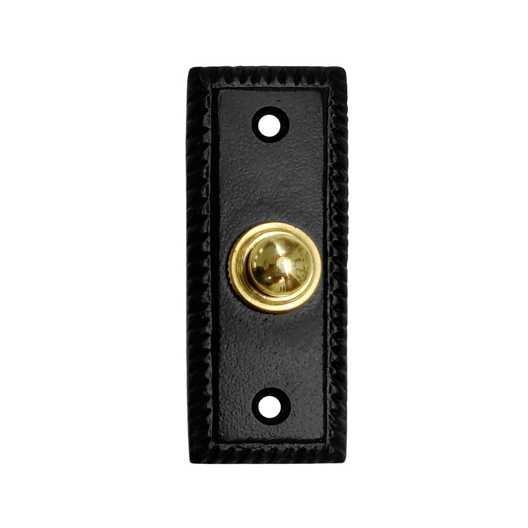 Akatva Cast Iron Decorative Doorbell Button Black Powder - Etsy