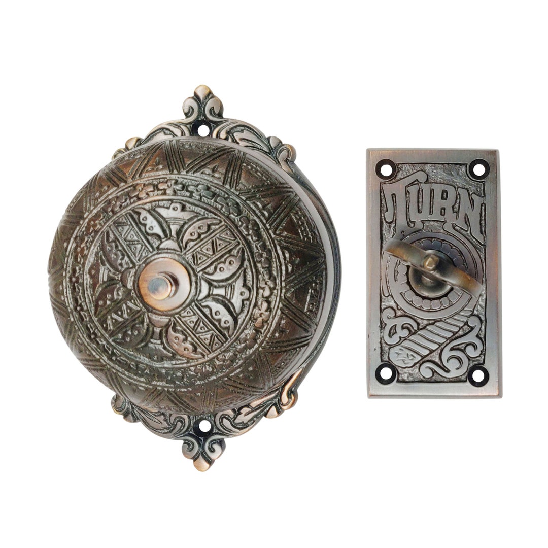 Akatva Vintage Twist Bell With Key Plate – Mechanical Doorbell for Home ...