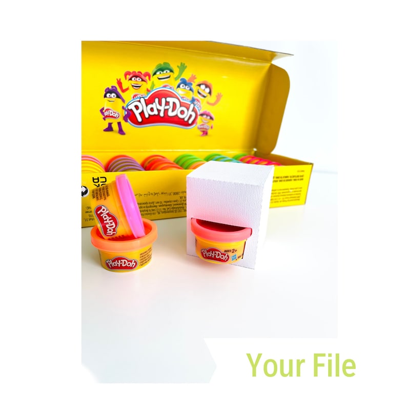 Play-doh Digital File for Cricut and Silhouette / Box Template Play-doh ...