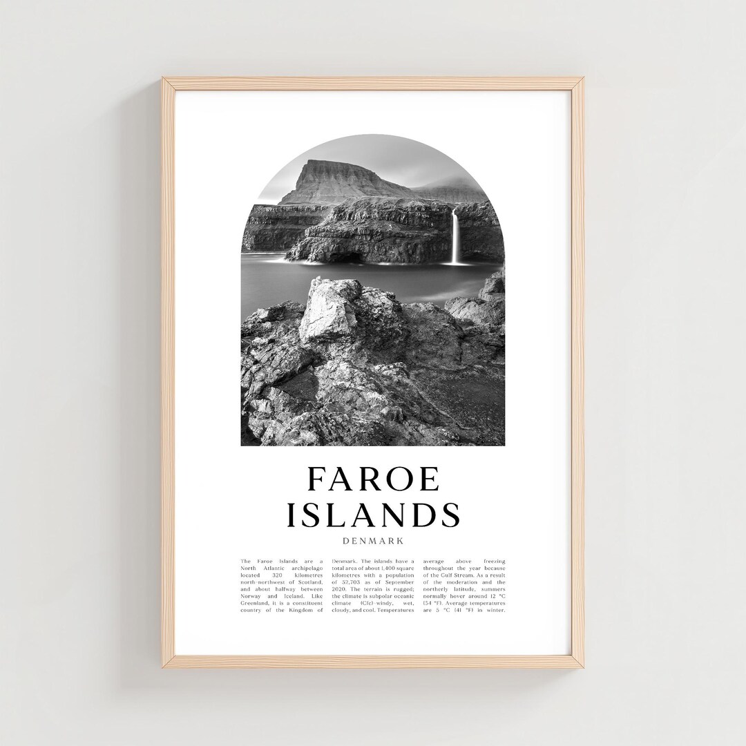 Faroe Islands Travel Poster, Faroe Print, Faroe Wall Art, Travel Print ...