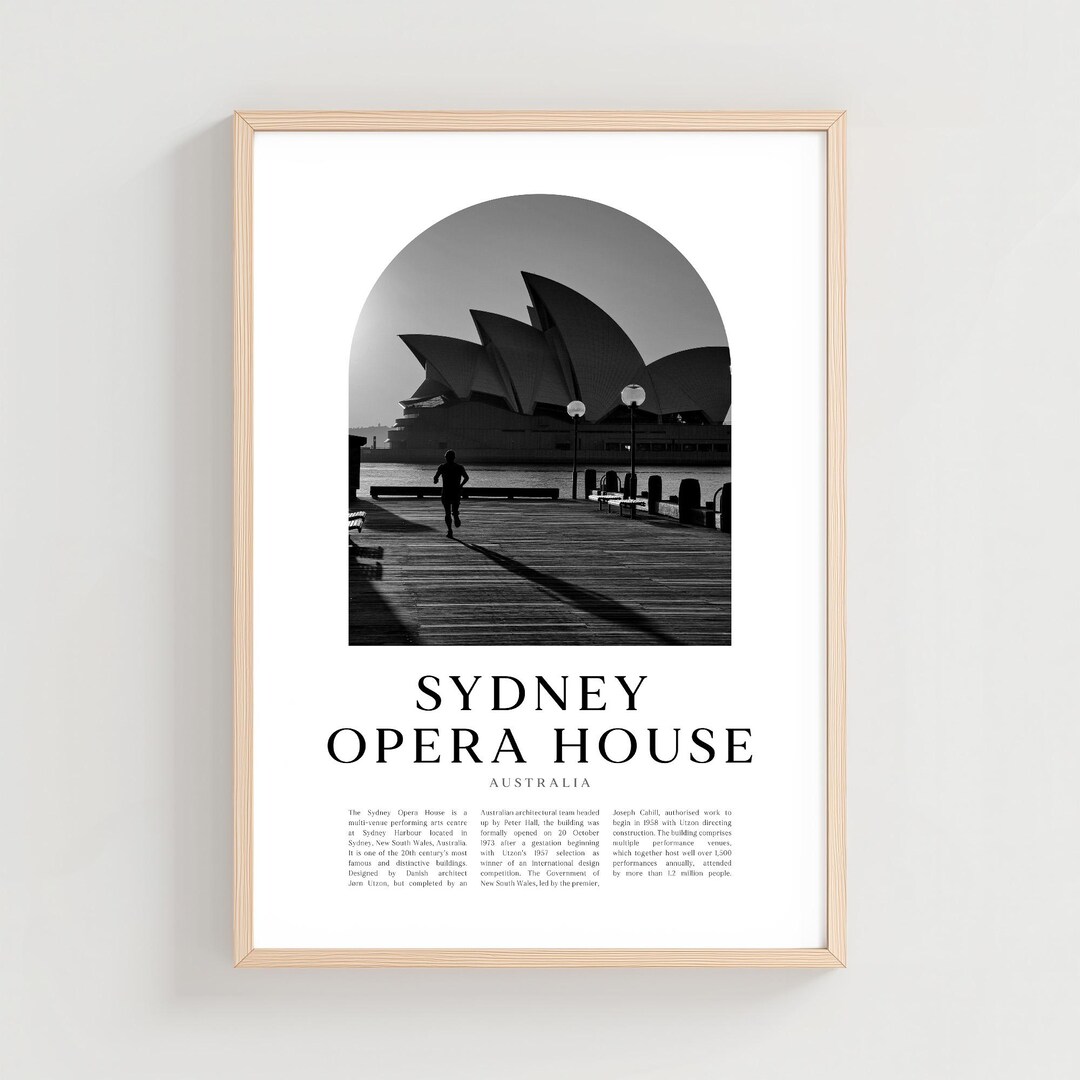 Sydney Opera House Travel Poster, Sydney Opera Print, Sydney Opera Wall ...