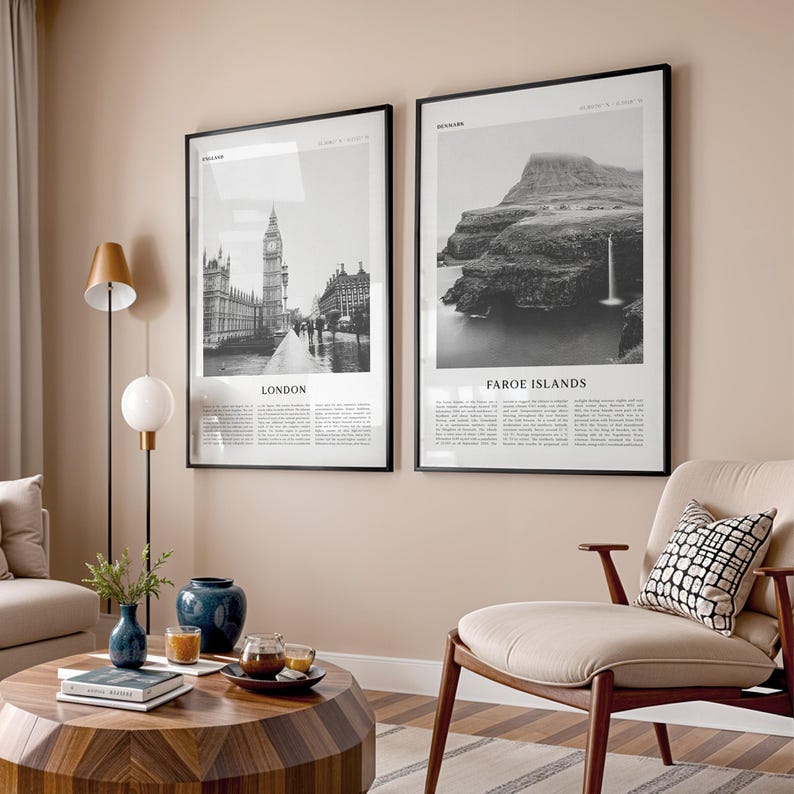 Faroe Islands Travel Poster, Faroe Vintage Print, Faroe Wall Art ...