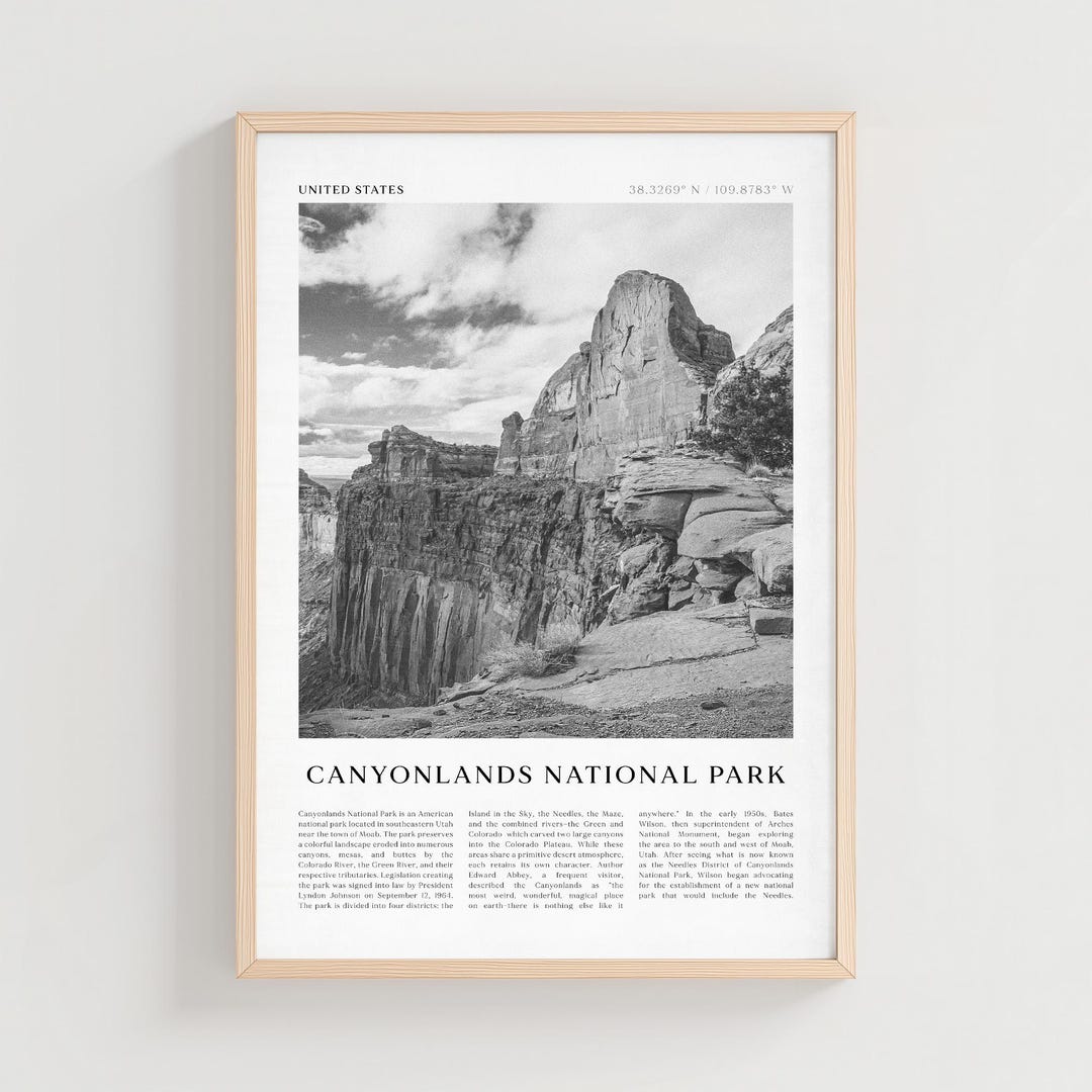 Canyonlands National Park Travel Poster, Canyonlands Vintage Print ...