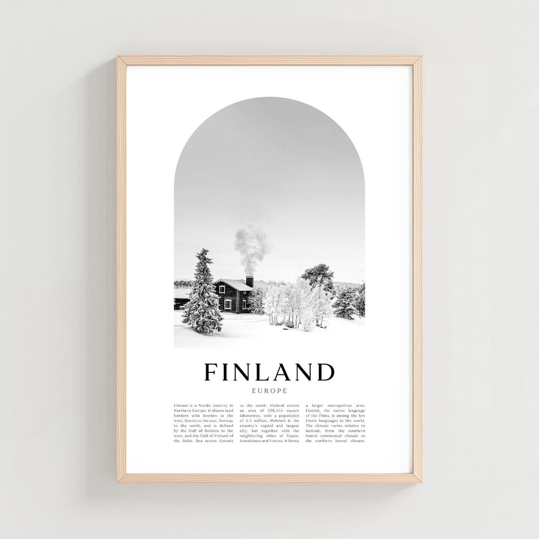 Finland Travel Poster, Finland Print, Finland Wall Art, Travel Print ...