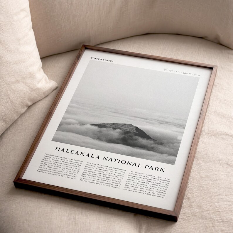 Haleakalā National Park Travel Poster, Haleakalā Vintage Print ...