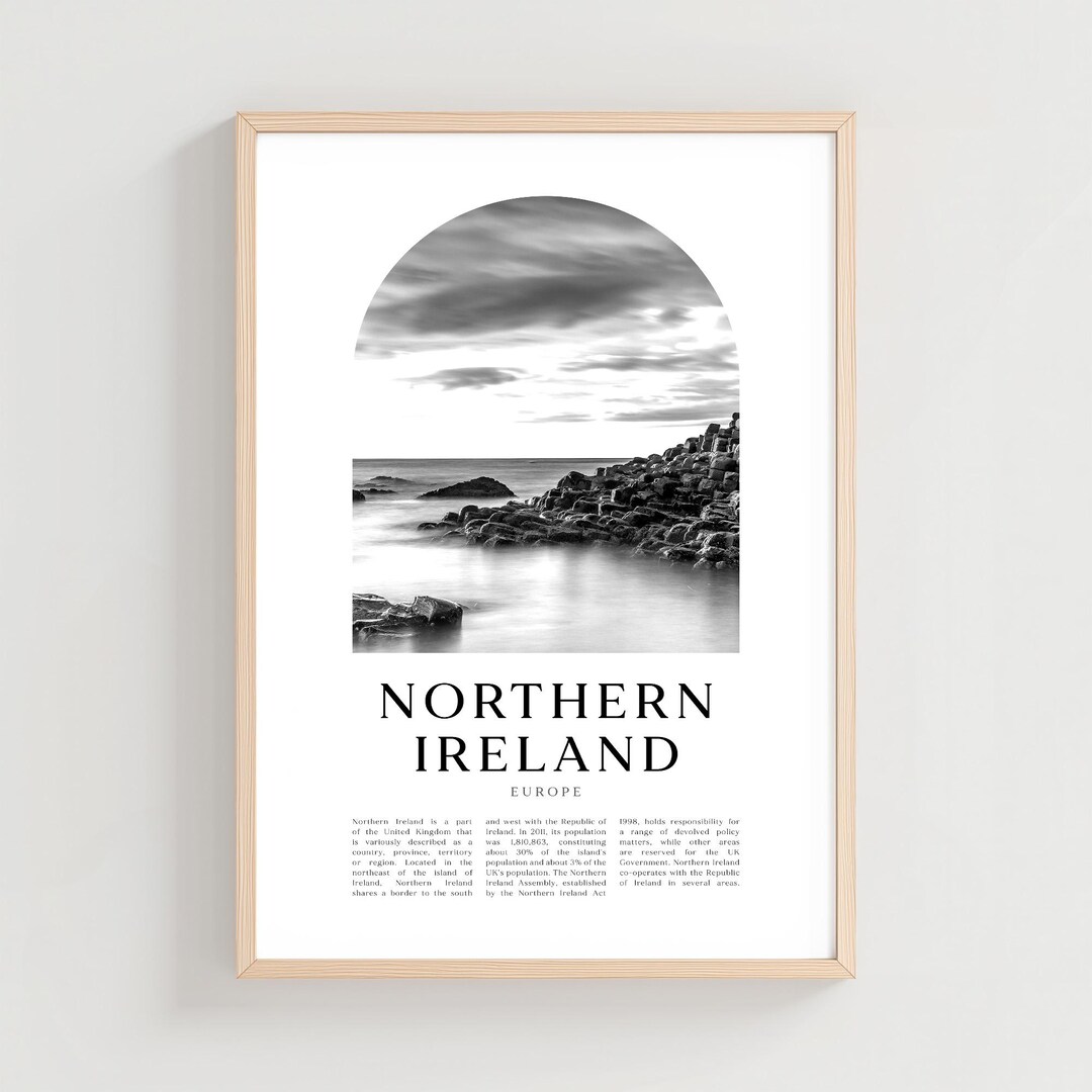 Northern Ireland Travel Poster, Northern Ireland Print, Northern ...