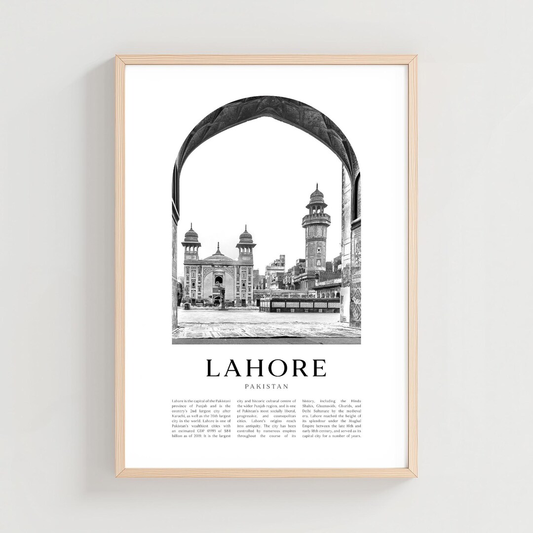 Lahore Travel Poster, Lahore Print, Lahore Wall Art, Travel Print ...