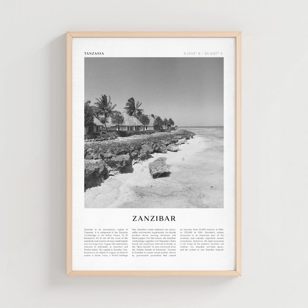 Zanzibar Travel Poster, Zanzibar Vintage Print, Zanzibar Wall Art ...