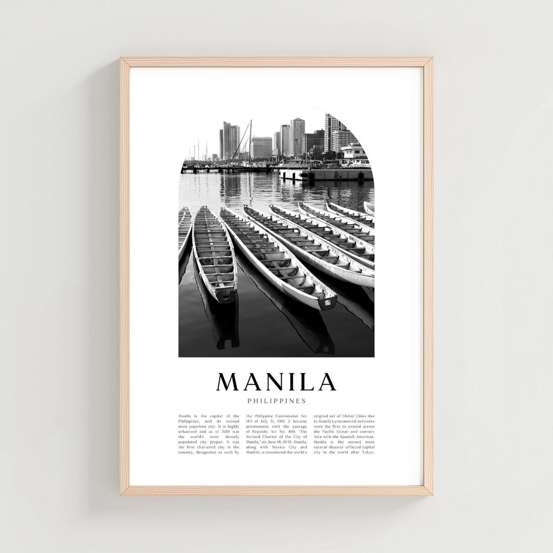 Manila Travel Poster, Manila Print, Manila Wall Art, Travel Print ...