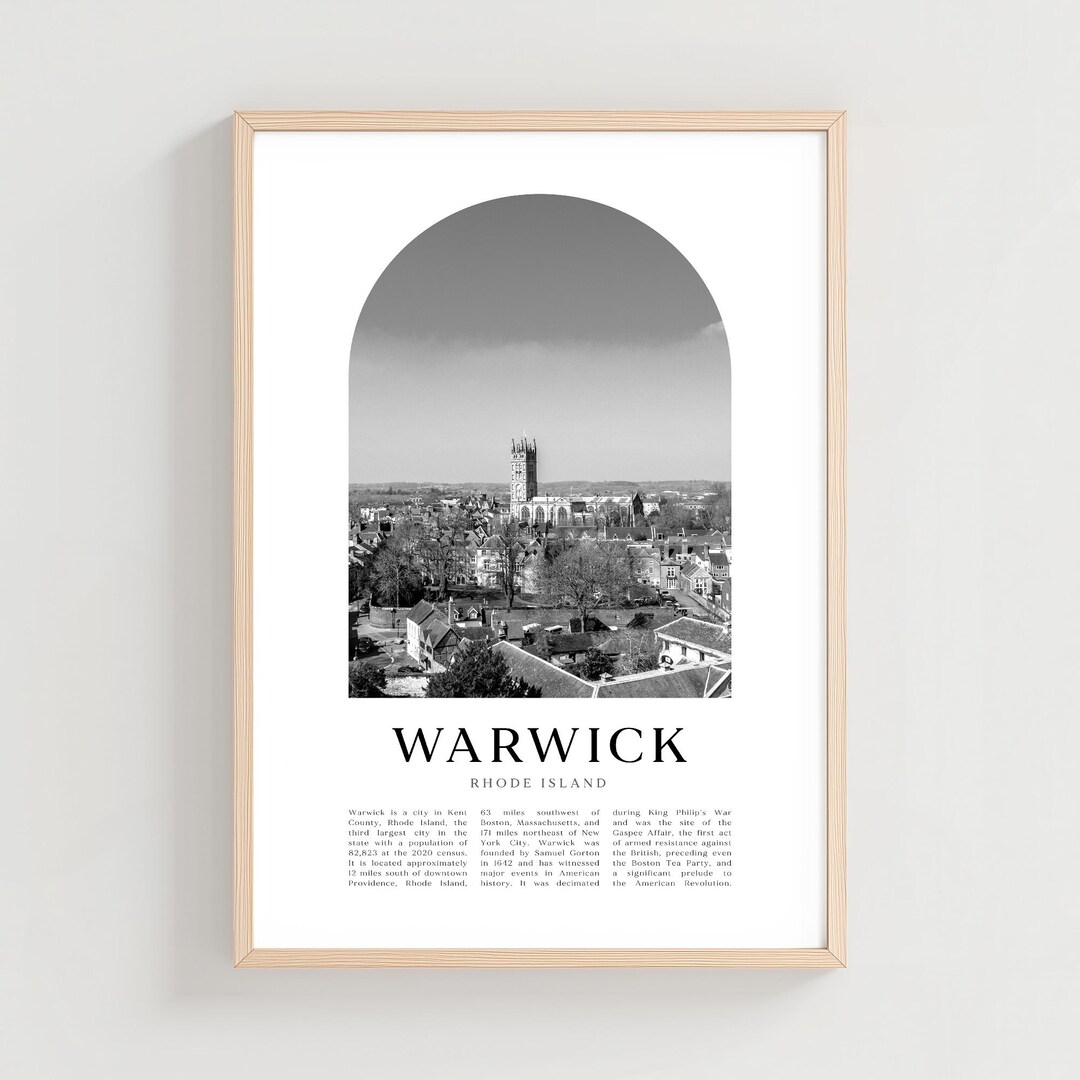 Warwick Travel Poster, Warwick Print, Warwick Wall Art, Travel Print ...
