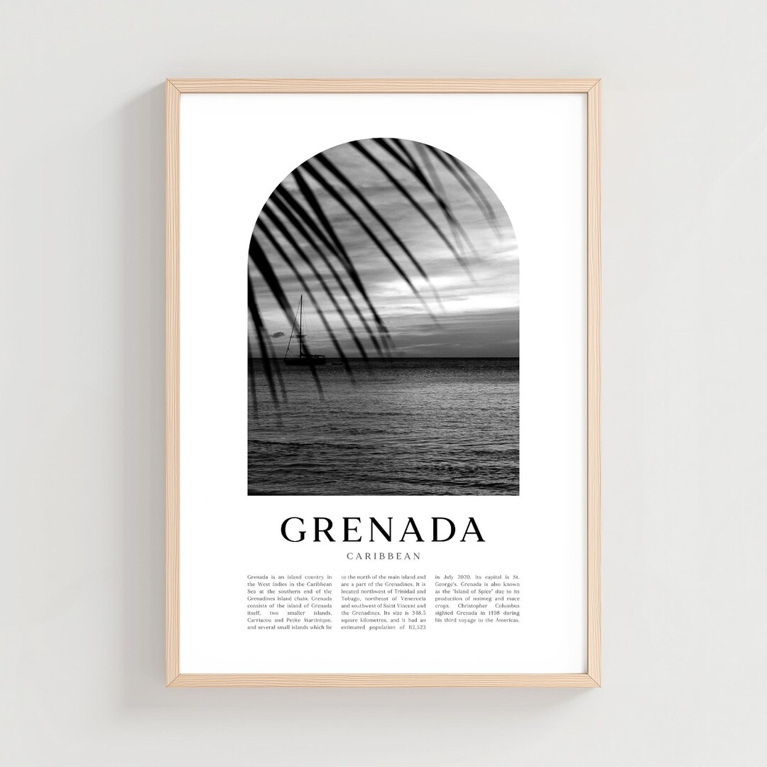 Grenada Travel Poster, Grenada Print, Grenada Wall Art, Travel Print ...