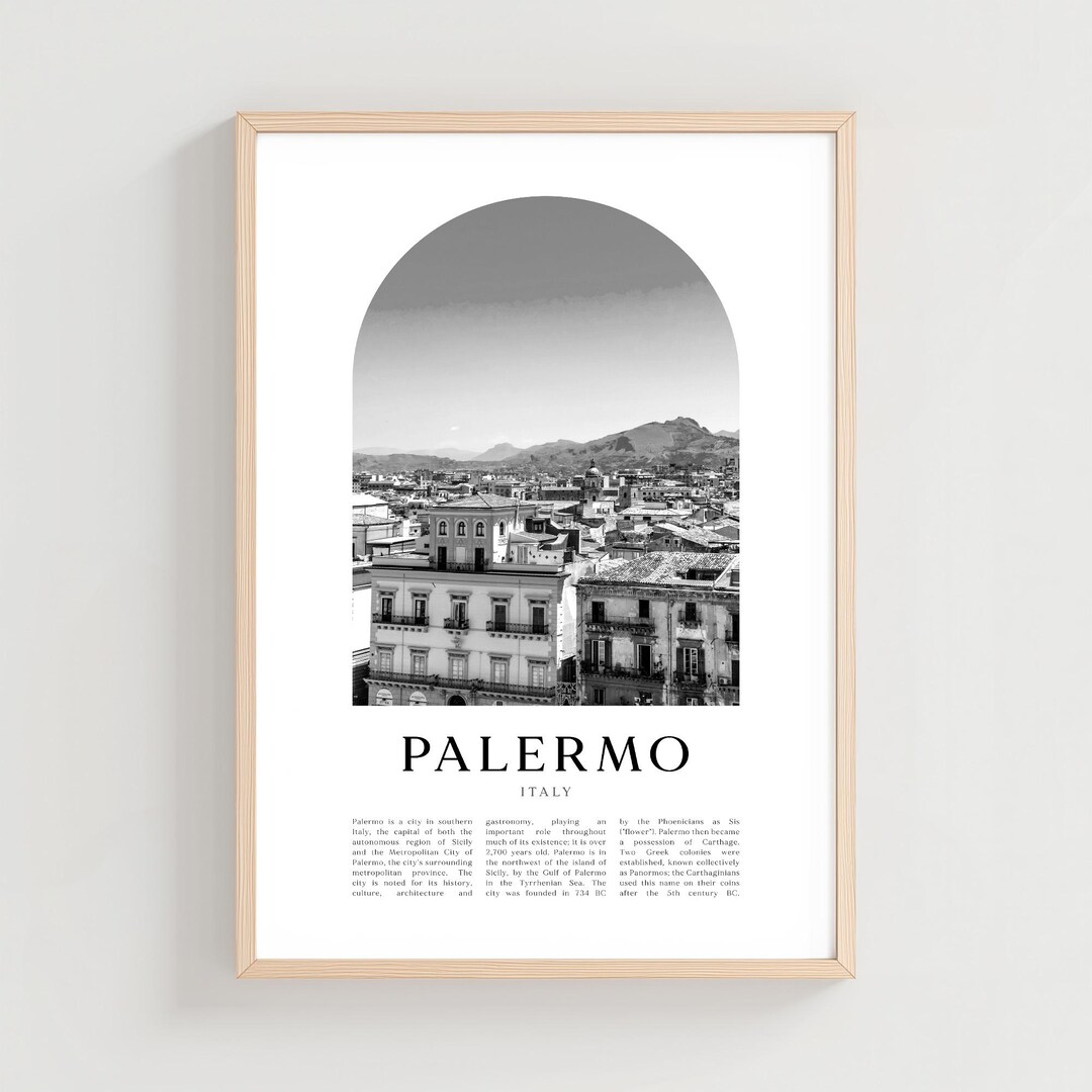 Palermo Travel Poster, Palermo Print, Palermo Wall Art, Travel Print ...
