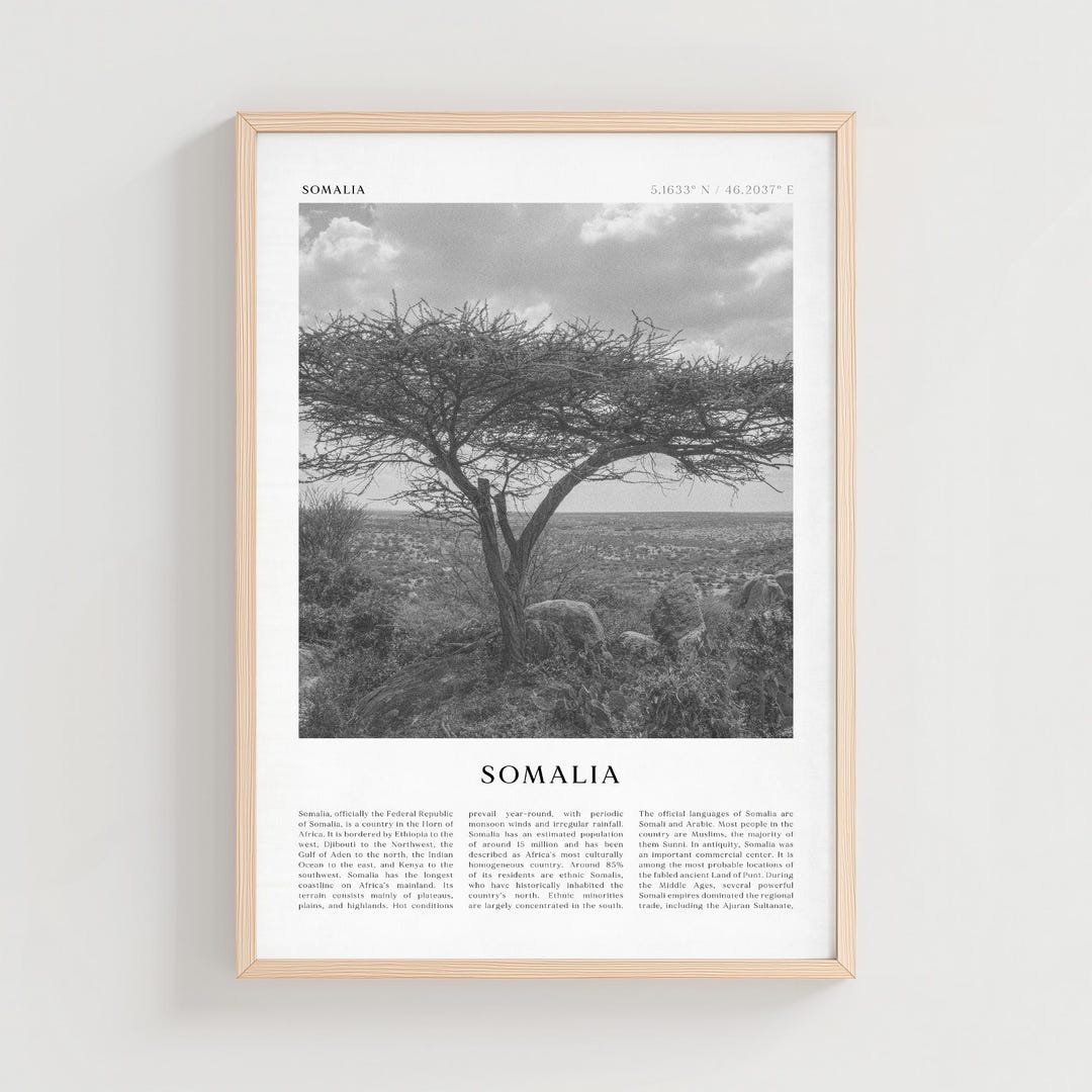 Somalia Travel Poster, somalia Vintage Print, somalia Wall Art, Africa ...