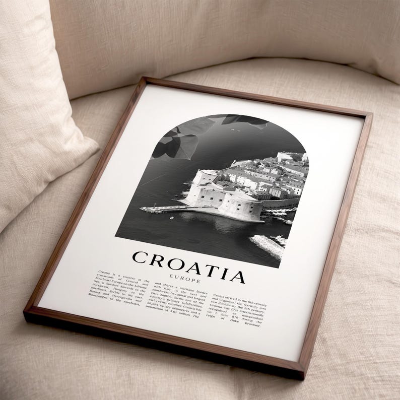 Croatia Travel Poster, Croatia Print, Croatia Wall Art, Travel Print ...