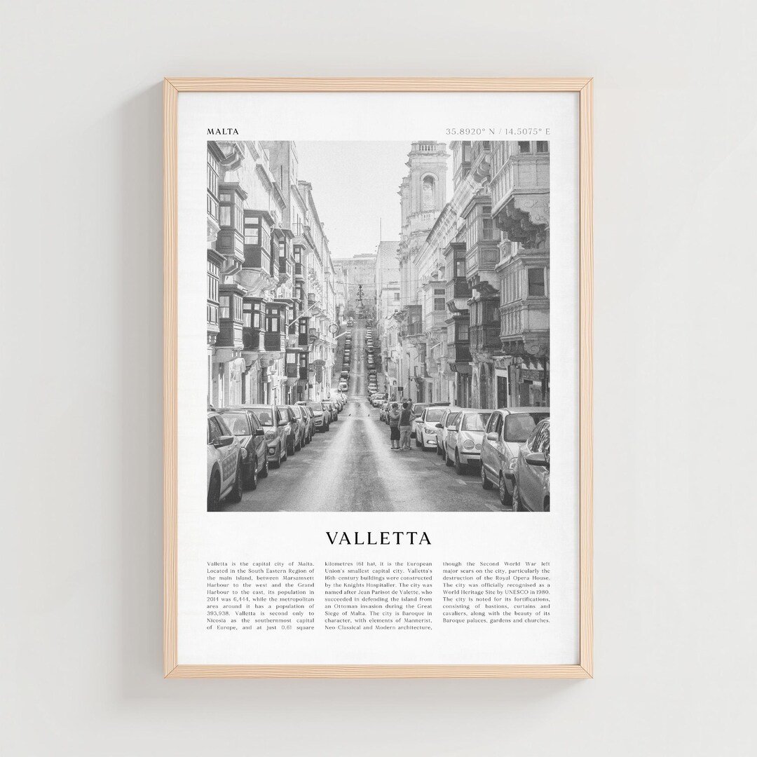 Valletta Travel Poster, Valletta Vintage Print, Valletta Wall Art ...
