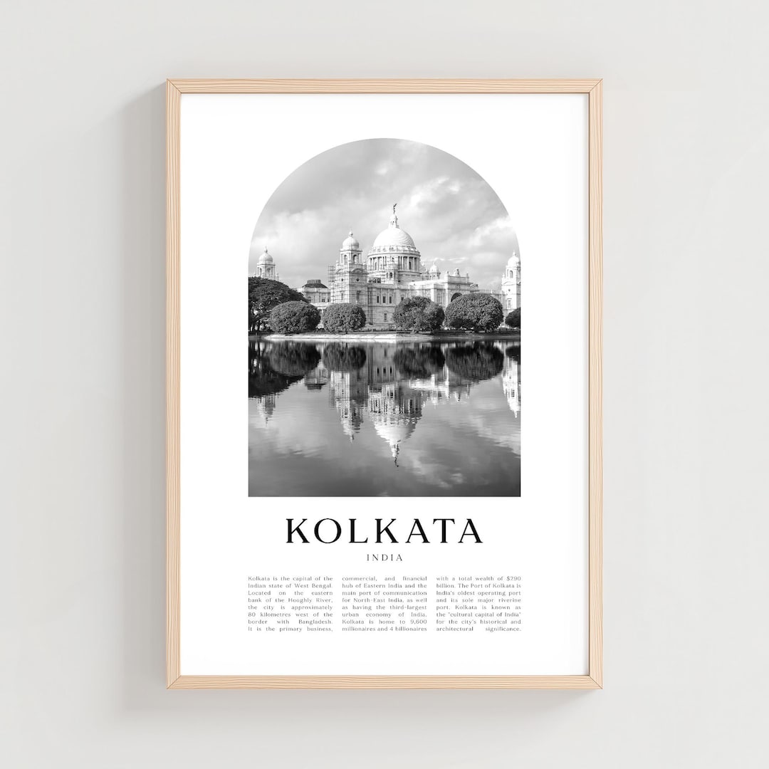 Kolkata Travel Poster, Kolkata Print, Kolkata Wall Art, Travel Print ...
