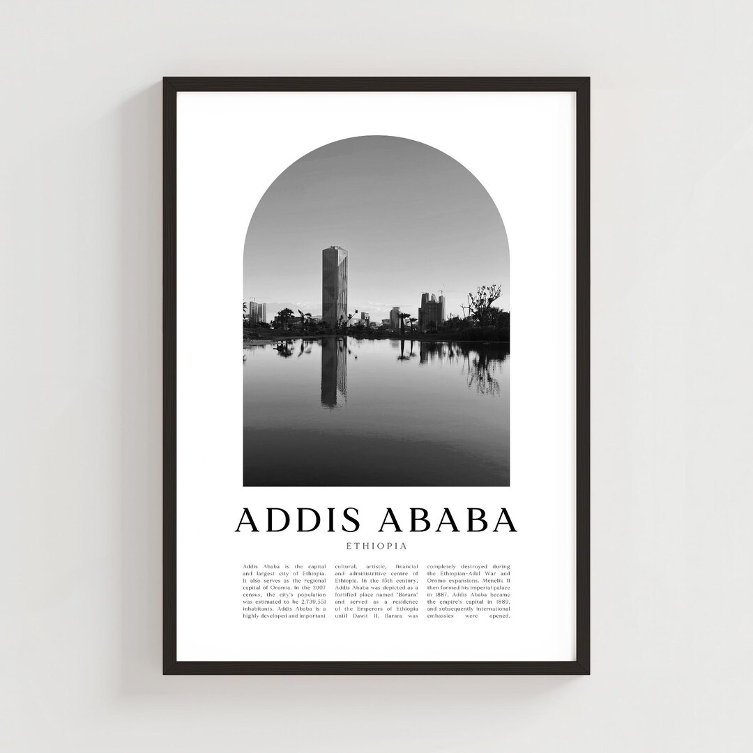 Addis Ababa Travel Poster, Addis Ababa Print, Addis Ababa Wall Art ...