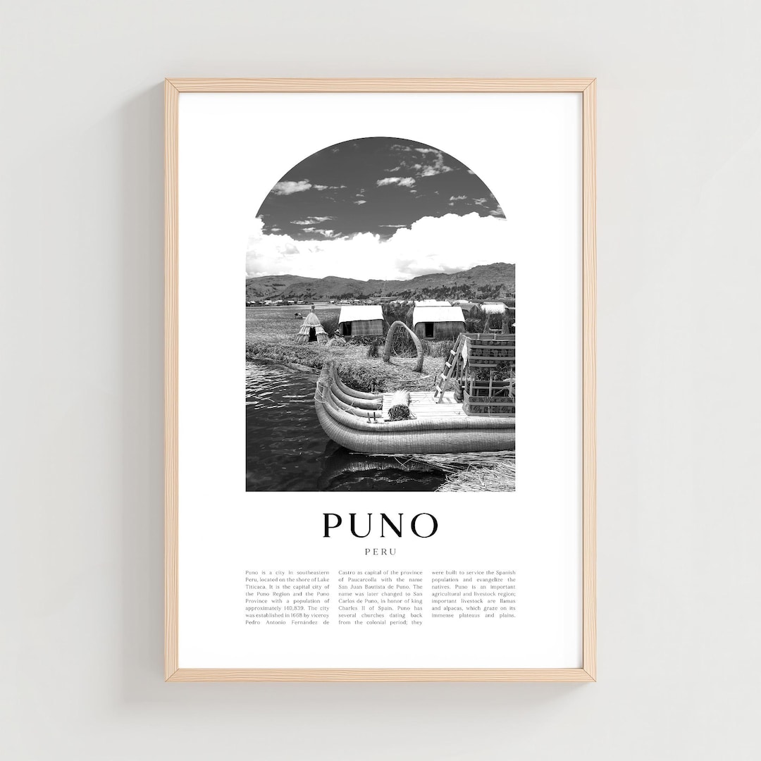 Puno Travel Poster, Puno Print, Puno Wall Art, Travel Print, Peru City ...