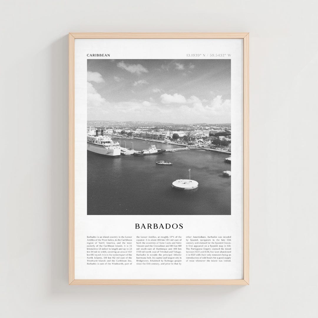 Barbados Travel Poster, Barbados Vintage Print, Barbados Wall Art ...
