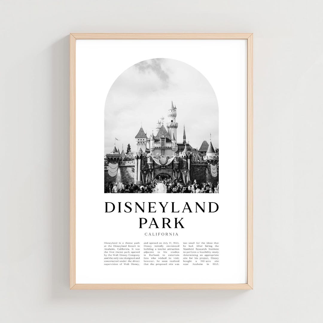 Disneyland Park Travel Poster, Disneyland Print, Disneyland Wall Art ...