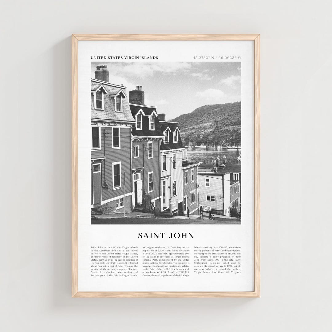 Saint John Travel Poster, Saint John Vintage Print, Saint John Wall Art ...
