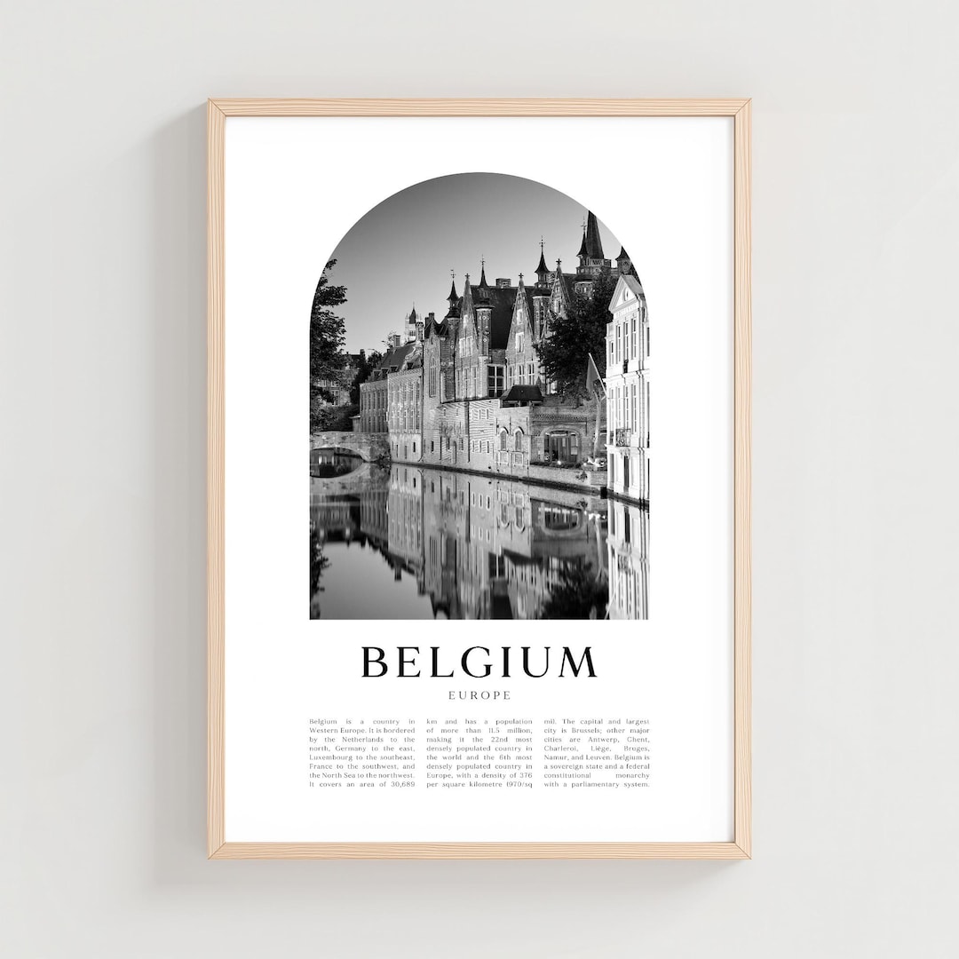 Belgium Travel Poster, Belgium Print, Belgium Wall Art, Travel Print ...