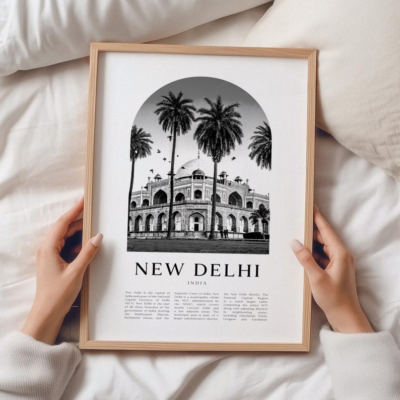 New Delhi Travel Poster, New Delhi Print, New Delhi Wall Art, Travel ...
